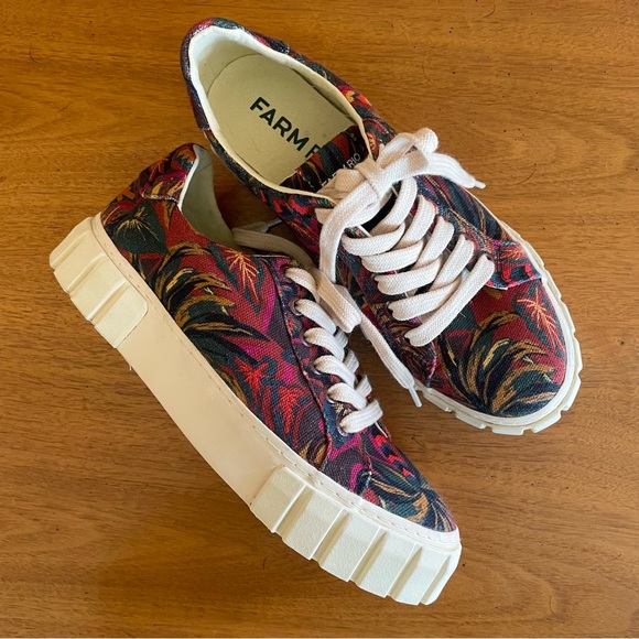 FARM Rio | Shoes | Farm Rio Sunset Forest Colorful Lace Up Platform ...